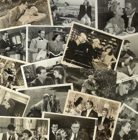 Bonhams : A large collection of black and white stills from films ...