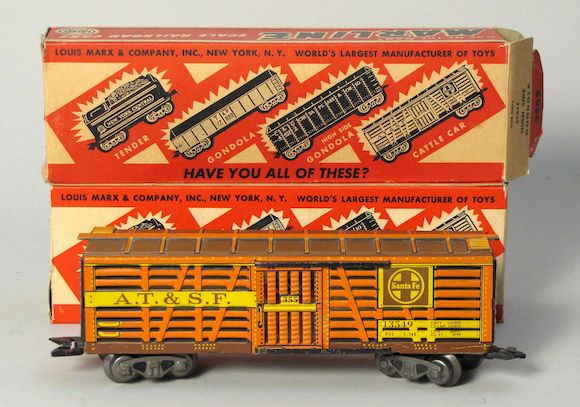 Bonhams : Marx scaled freight cars
