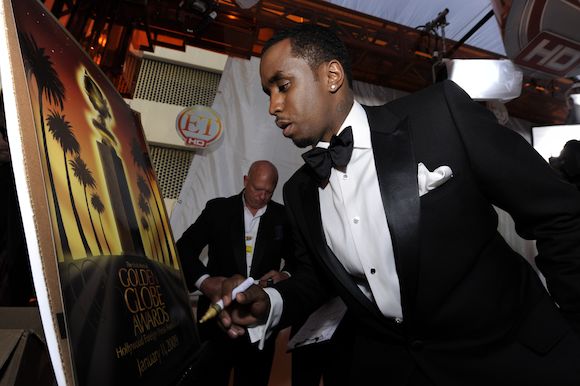 Bonhams : Sean Diddy Combs autographed 2009 Golden Globe poster