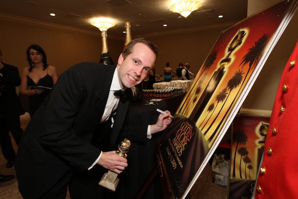 Bonhams : Robert Carlock 30 Rock autographed 2009 Golden Globe poster