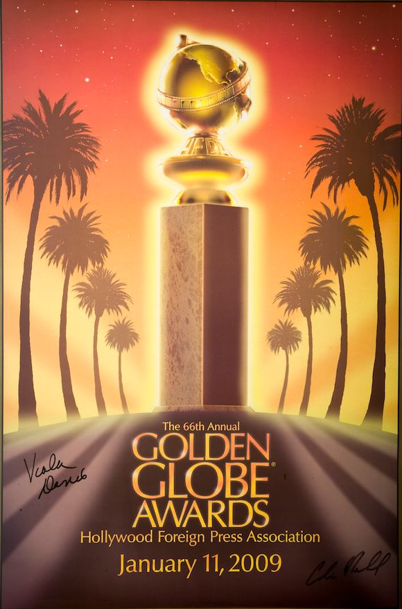 Bonhams : Viola Davis autographed 2009 Golden Globe poster