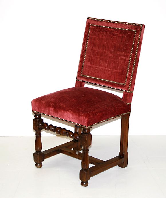 Bonhams : A Louis XIV walnut side chair