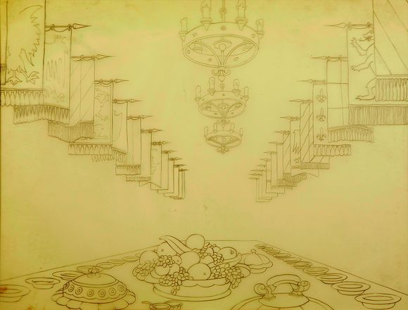 Bonhams : A Walt Disney background drawing on celluloid from “The ...