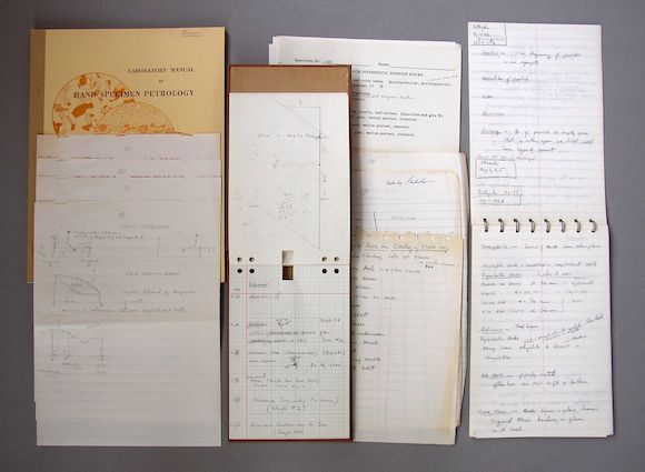 Bonhams : GORDON COOPER'S GEOLOGY NOTEBOOKS.