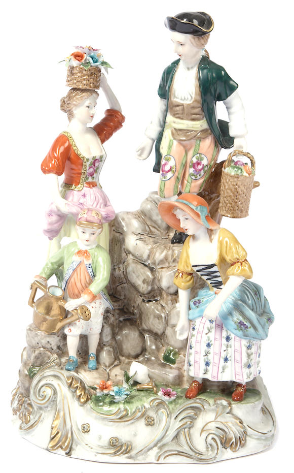 Bonhams A Continental Porcelain Figural Group