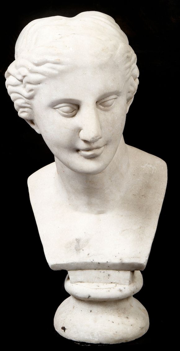 Bonhams : An Italian carved marble bust of a lady