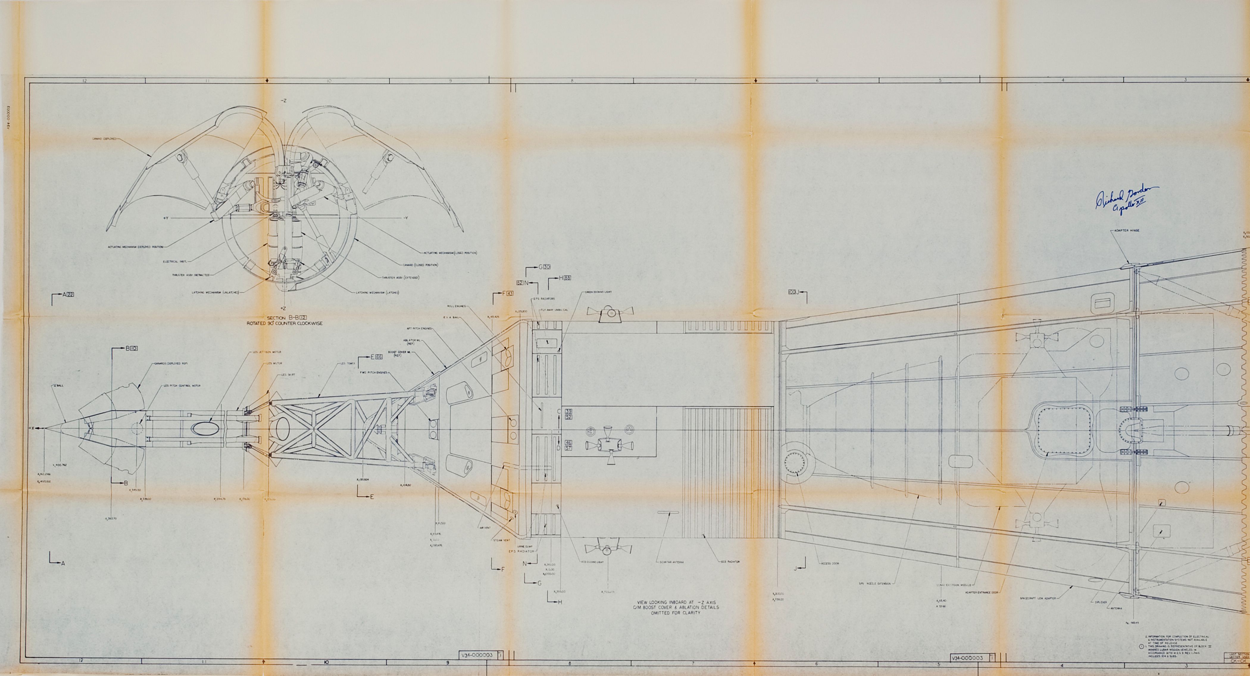LUNAR MODULE BLUEPRINT – Lunar Module Blueprint LDW340-55002-C. Flight ...