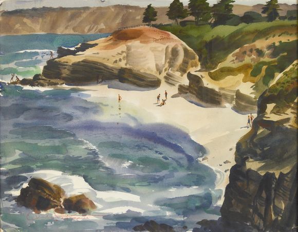 Bonhams : Charles Payzant (American, 1898-1980) La Jolla cove 20 x 25 1/2in