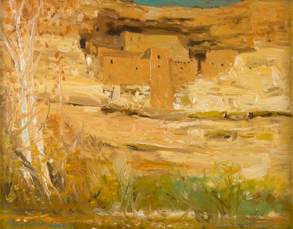Bonhams : Alfred R. Mitchell (American, 1888-1972) 'Ancient Dwelling ...