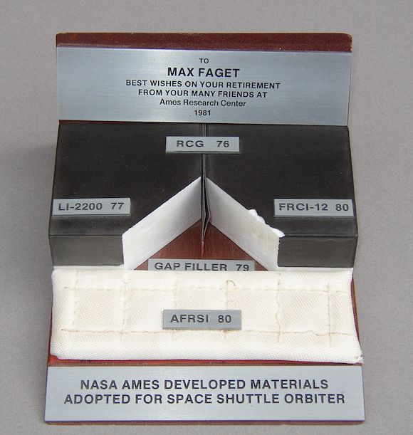 Bonhams : SPACE SHUTTLE THERMAL TILE DISPLAY.