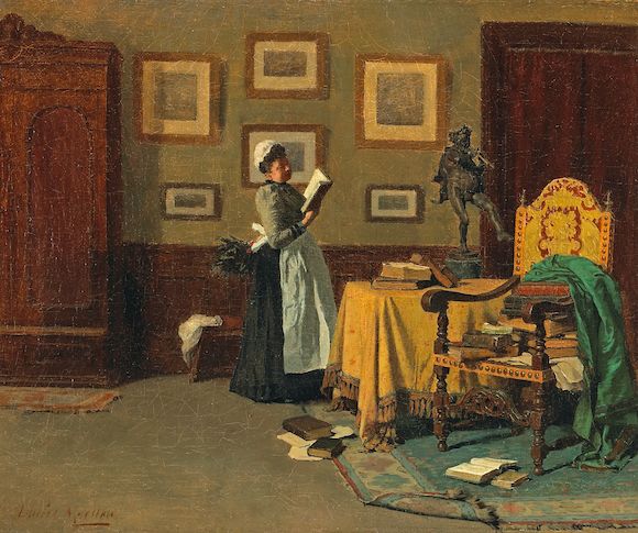 Bonhams : Louis Charles Moeller (1855-1930) Inquisitive 10 x 12in