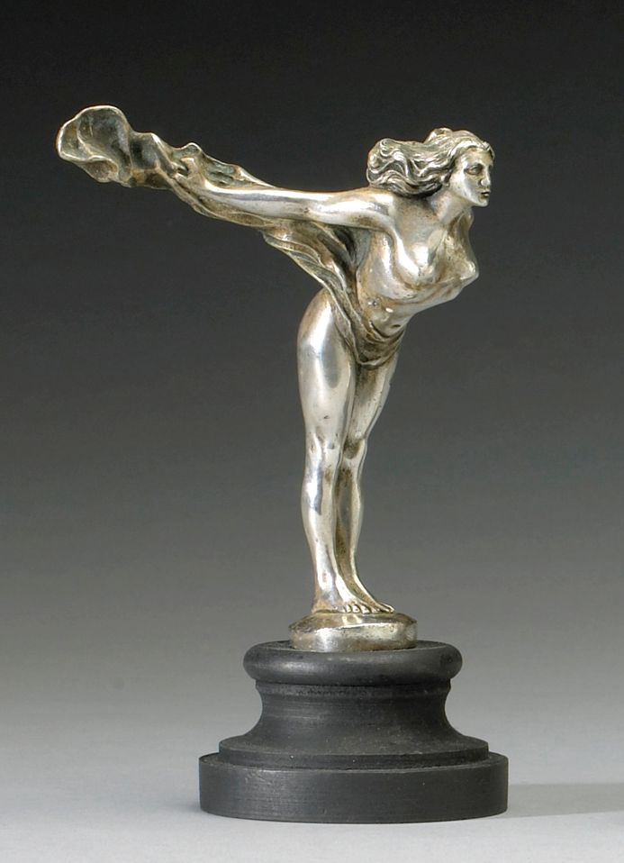 Bonhams Cars : A rare 'Woman in Wind' mascot by Prof. F. Vichi, French ...