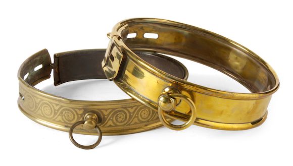 Bonhams : A group of two British brass collars
