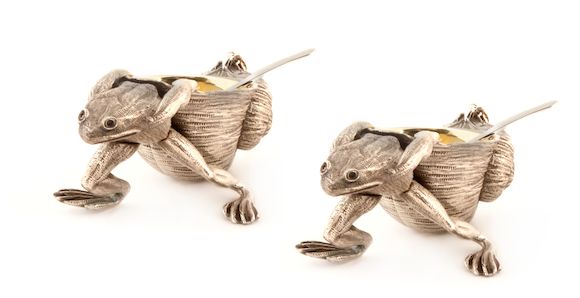 Bonhams : A pair of English Victorian style silverplate and vermeil ...