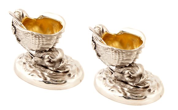 Bonhams : A pair of English Victorian style silverplate and vermeil ...
