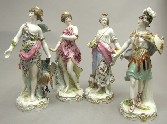 Bonhams : Four Samson of Paris porcelain allegorical figures