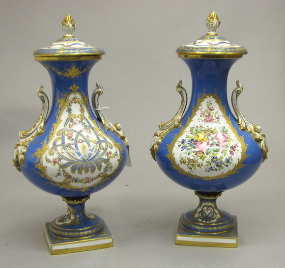 Bonhams : A pair of Bloch of Paris porcelain covered vases