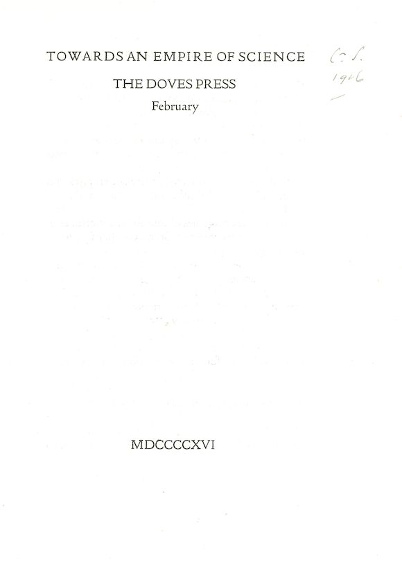 Bonhams : DOVES PRESS.