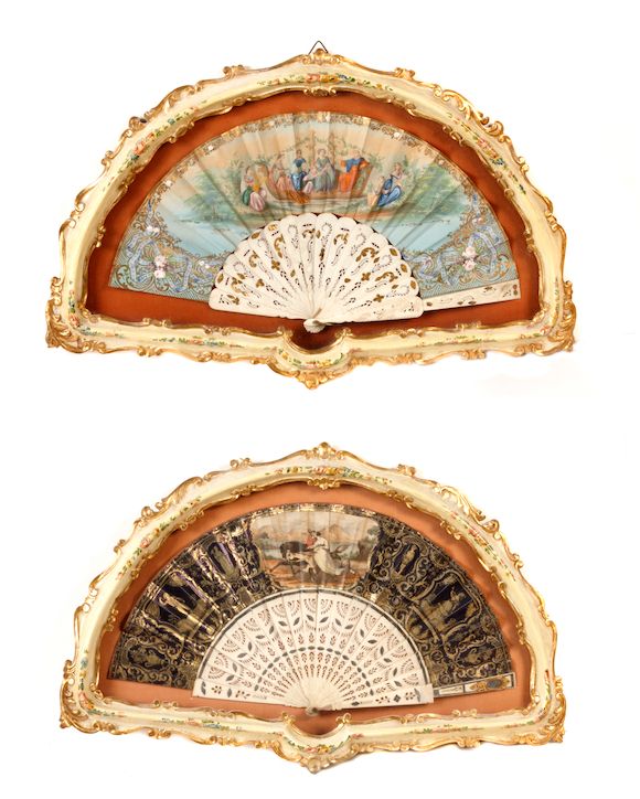 Bonhams : A group of two French fans