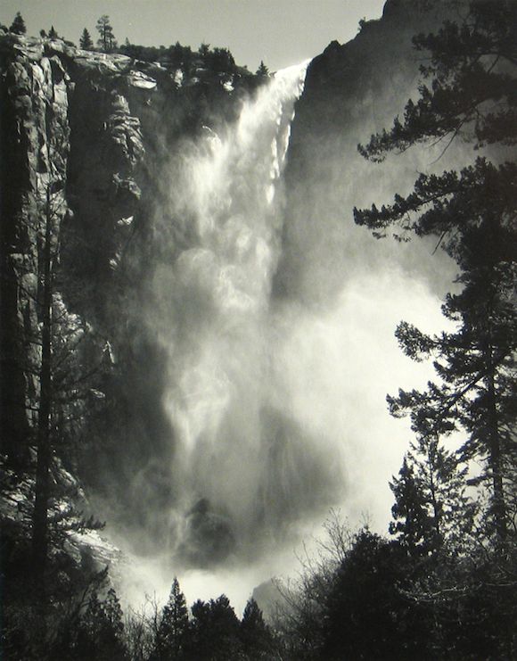 Bonhams : Ansel Adams (American, 1902-1984); Bridalveil Fall, Yosemite ...