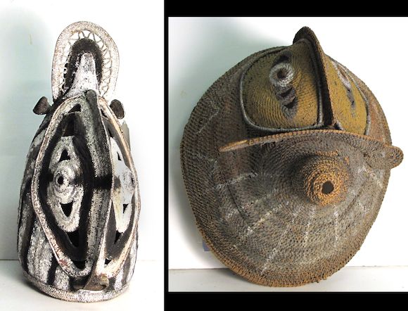 Bonhams : Two Abelam yam masks