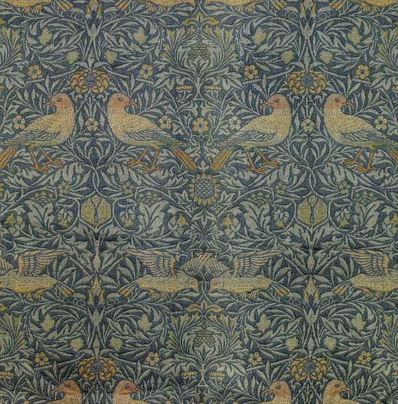 Bonhams : A group of seven William Morris Bird pattern drapes