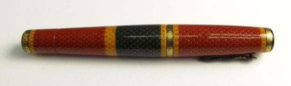 Bonhams : Hand-Painted “Coral Asp” Fountain Pen by Krone