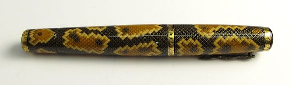 Bonhams : Hand-Painted Python Fountain Pen by Krone