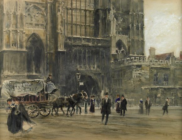 Bonhams : William Walcott (British, 1847-1943) Westminster Abbey 21 1/2 ...