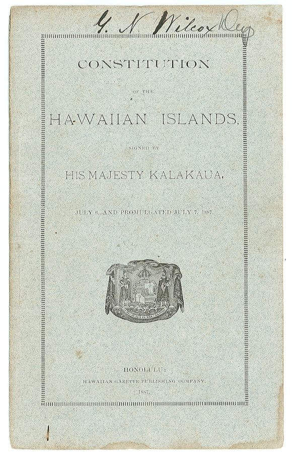 Bonhams : [CONSTITUTION OF HAWAII.]
