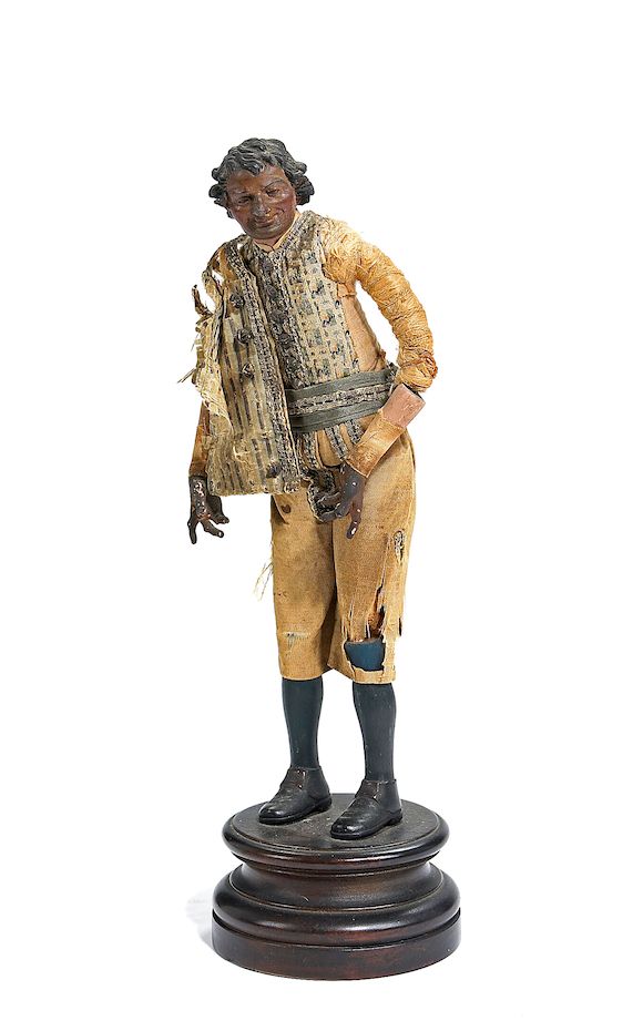 Bonhams : An Italian crèche figure of a man 19th century