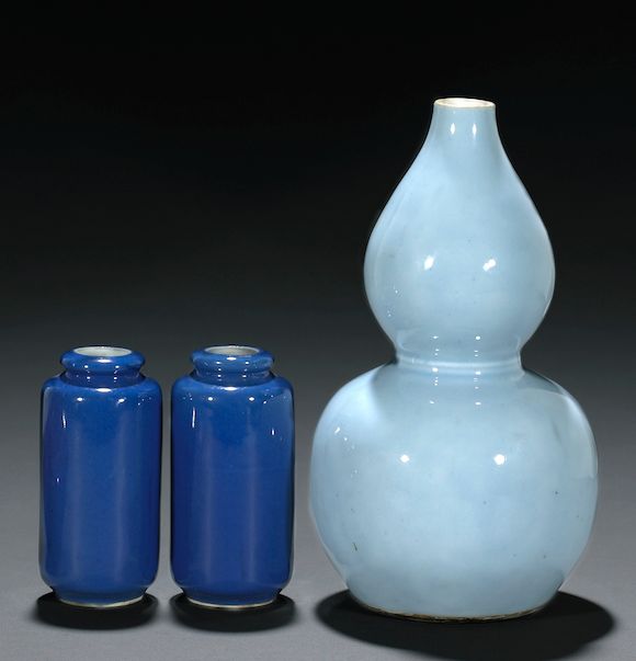 Bonhams : A group of monochrome glazed porcelain containers Republic Period
