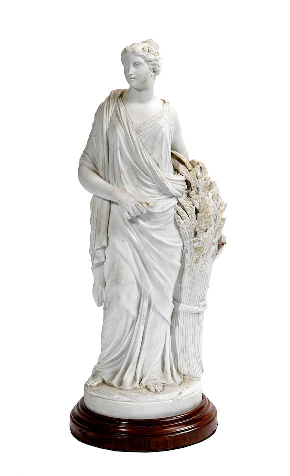 Bonhams : A French bisque porcelain figures of Ceres late 18th/early ...