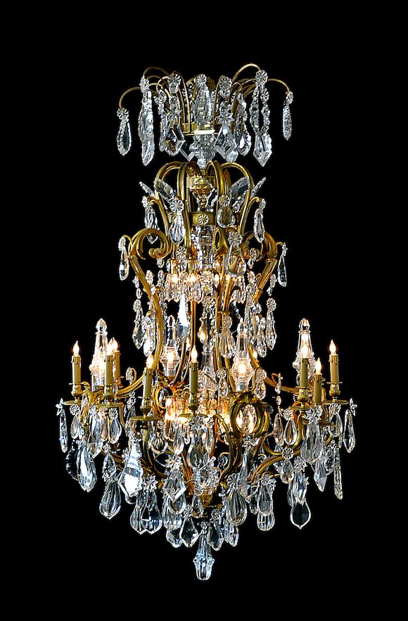 Bonhams : A fine and impressive Louis XV style gilt bronze and glass ...