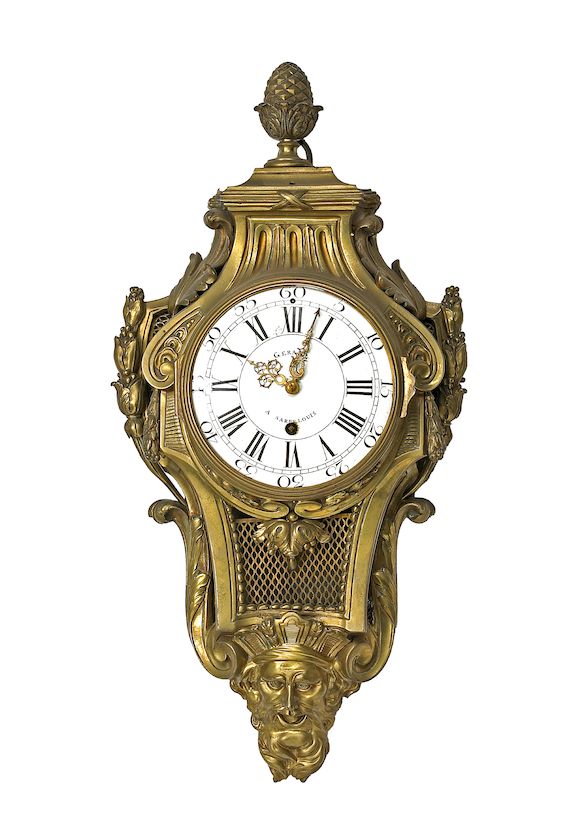 Bonhams : A Louis XVI brass cartel clock Gerard, Sarre Louis last ...