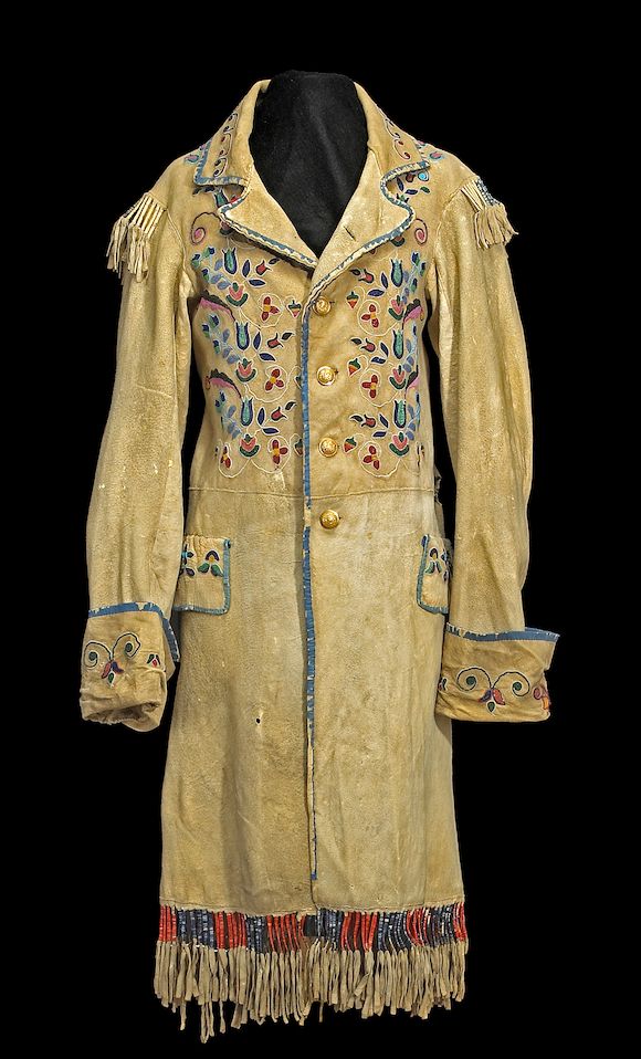 Bonhams : A Cree beaded and quilled coat