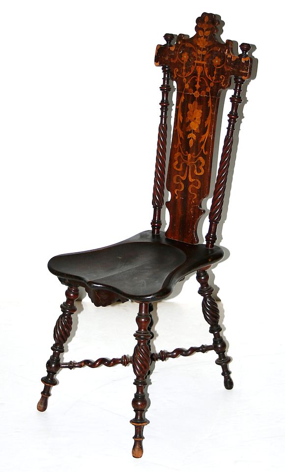 Bonhams : An Italian Baroque style marquetry inlaid and turned wood ...