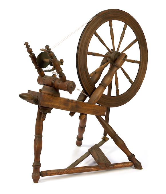 Bonhams : A Flax spinning wheel