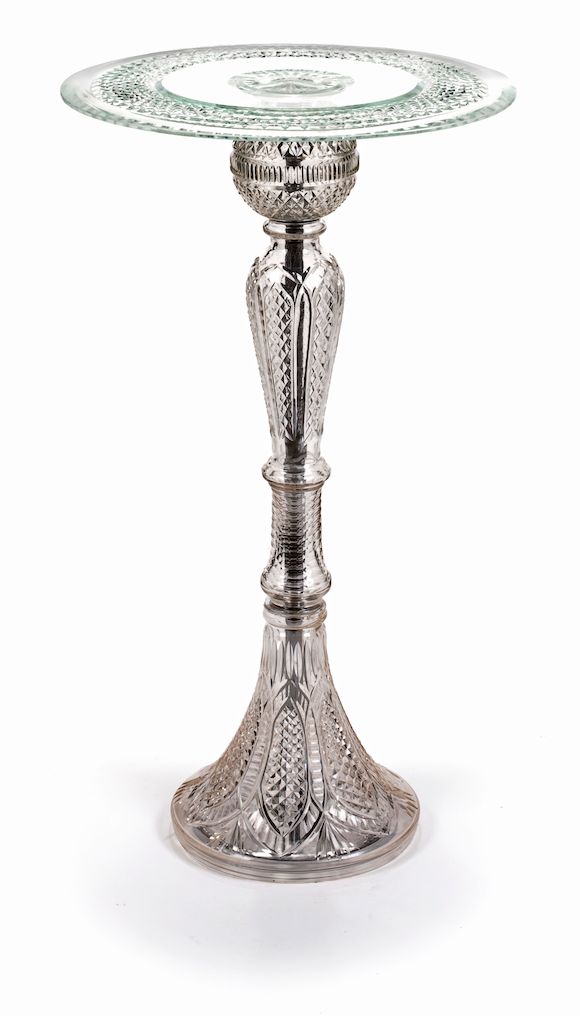 Bonhams : An Osler style cut glass small table