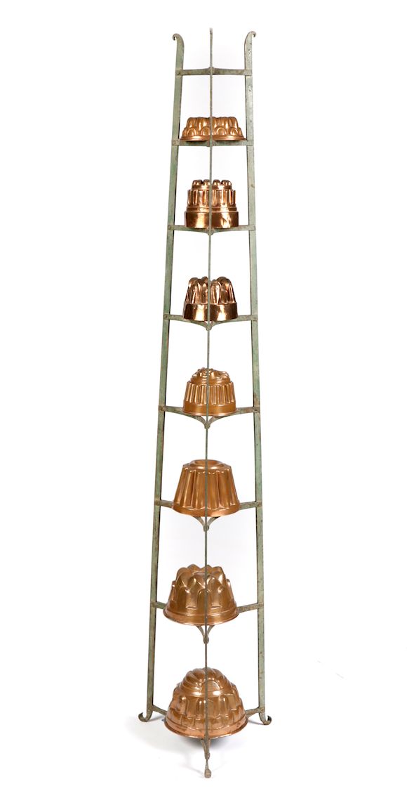 Bonhams : A set of seven copper bread molds