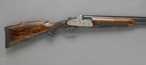 Bonhams : A 12 gauge Austrian o/u sidelock shotgun by Gottfried Juch