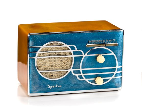 Bonhams : A Sparton Cloisonné two tone radio circa 1939