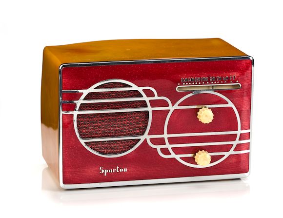 Bonhams : A Sparton Cloisonné two tone radio 1939
