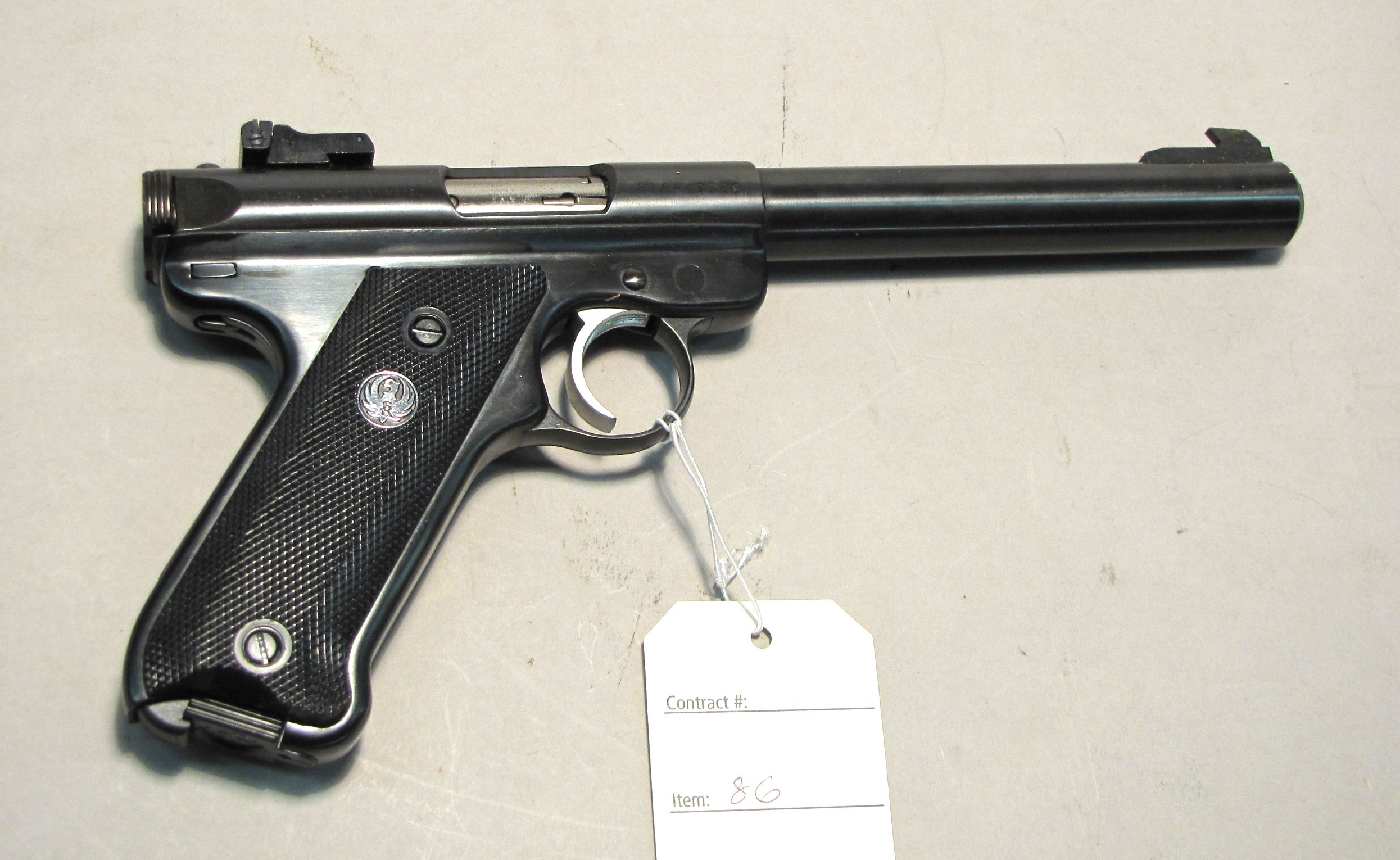 A boxed Sturm, Ruger & Co. Mark II Target semi-automatic pistol ...