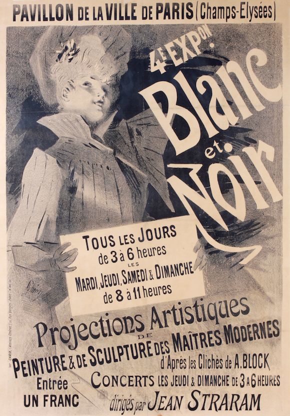 Bonhams : Jules Chéret (French, 1836-1932); 4 ème Exposition Blanc et Noir;