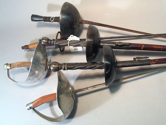Bonhams : A lot of six fencing and dueling swords