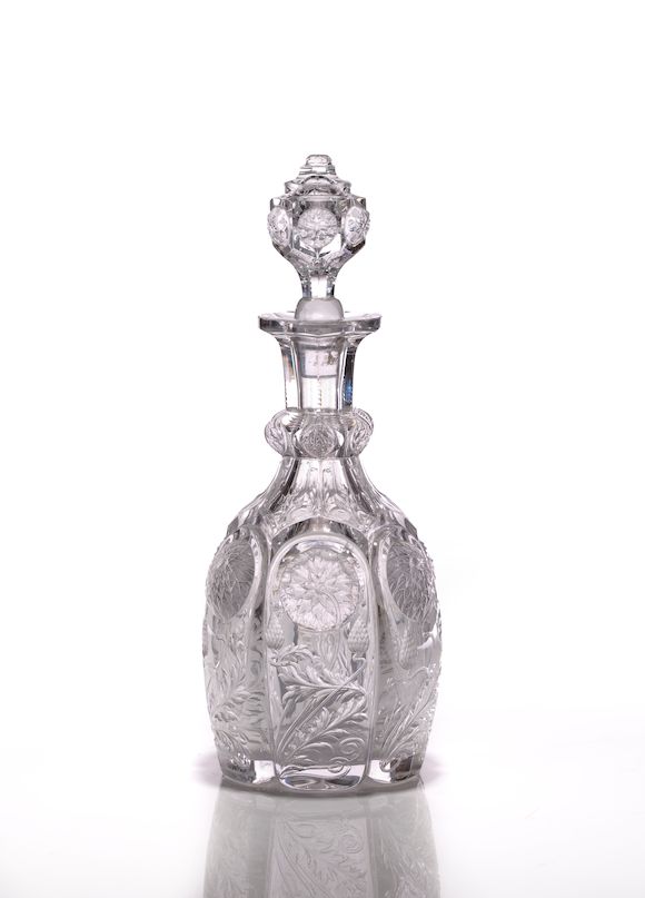 Bonhams : A fine Thomas Webb & Sons engraved glass decanter designed by ...