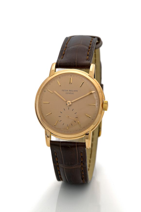 Bonhams : Patek Philippe. A fine 18K rose gold wristwatchRef. 2484 ...