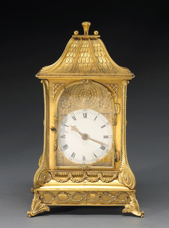 Bonhams : A George III gilt bronze bracket clock attributed to Robert ...