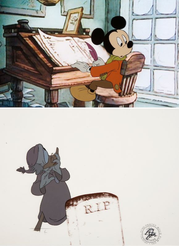 Bonhams : Two Walt Disney celluloids from "Mickey's Christmas Carol"